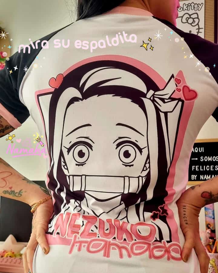 Camiseta de DEMON SLAYER NEZUCO PINK - Namahá Camisetas